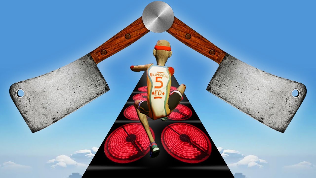 DODGE THE BLADED OBSTACLES! (Ben & Ed) - YouTube