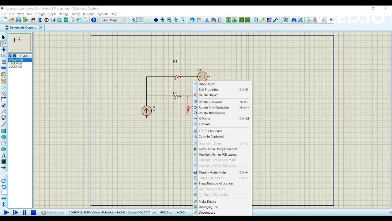 to verify superposition theorem with simulation in proteus - YouTube