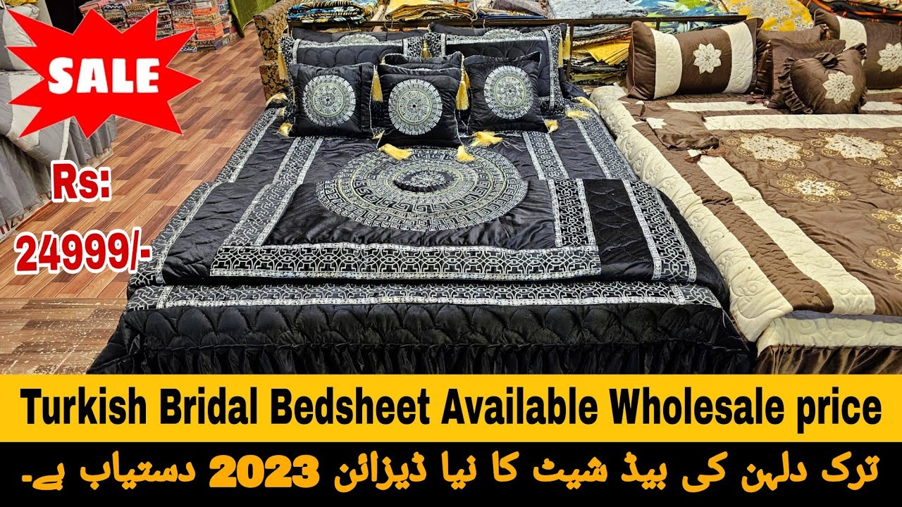 turkish bridal bed sheets / new design 2023 / velvet bridal bed sheet ...