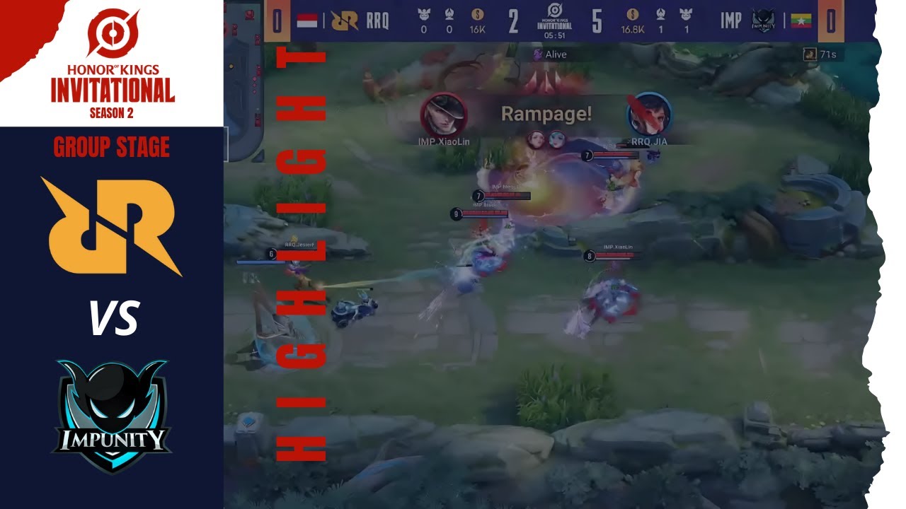 Highlight RRQ VS IMP HOK Invitational Season 2 Group Stage - YouTube