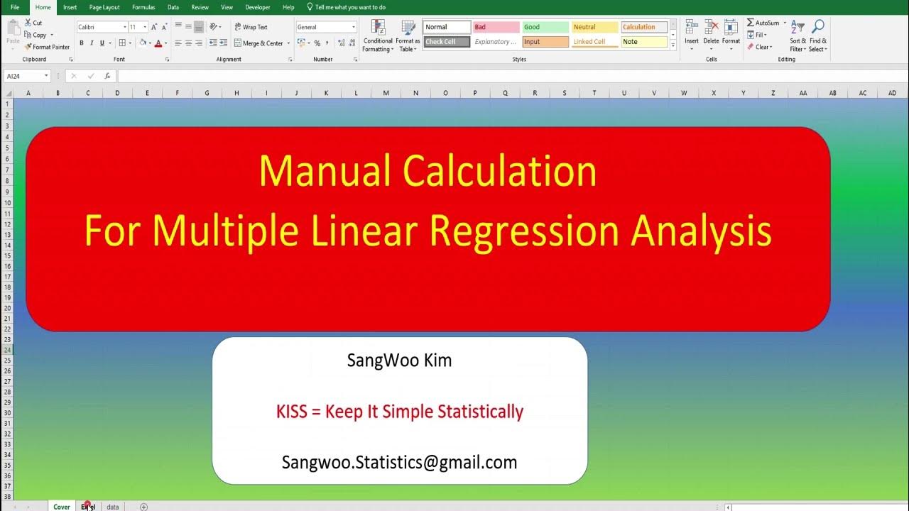 079 Manual Calculation For Multiple Linear Regression Analysis - YouTube