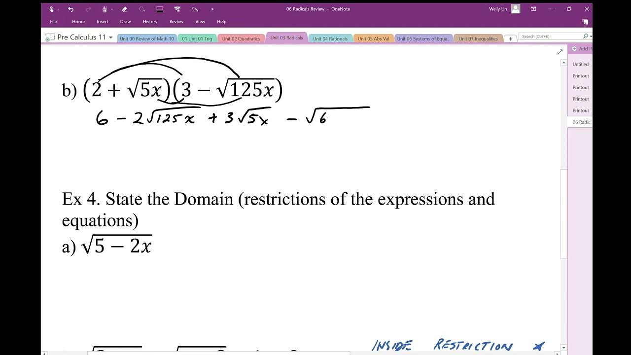 06 Radicals Review Part3 - YouTube