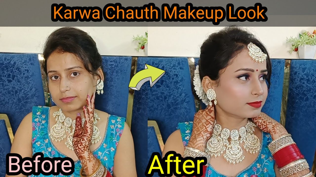 Karwa Chauth makeup look 2023 || Easy makeup tutorial || Traditional look #makeuptutorial # ...