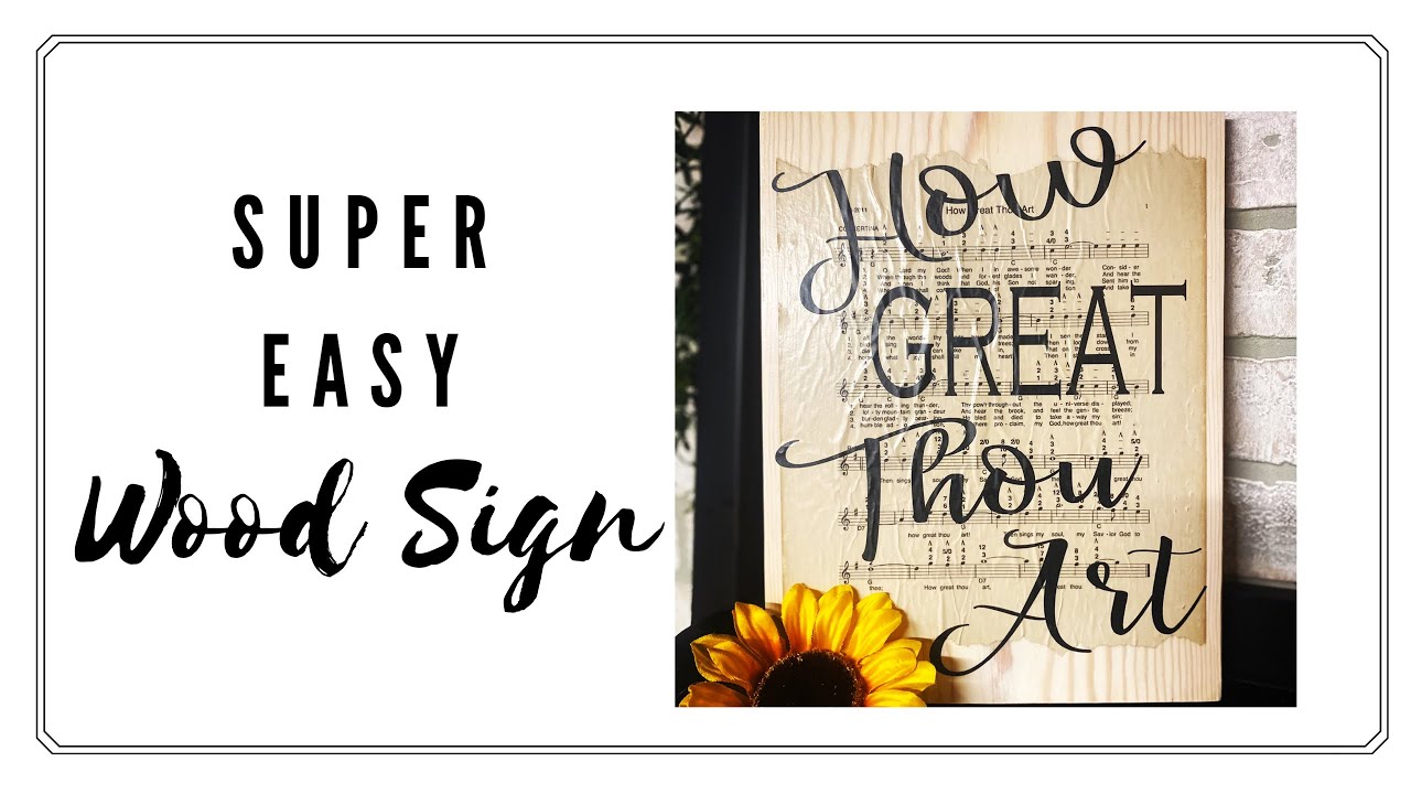 SUPER EASY WOOD SIGN DIY | WOOD SIGN DIY FOR BEGINNERS | DIY WOOD SIGN ...