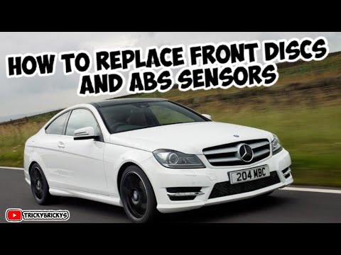 how to change brake discs and abs sensors mercedes w204 c220 amgline ...
