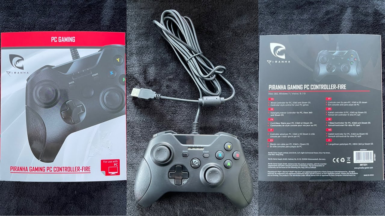 Piranha Gaming PC Controller-Fire * Unboxing * Just perfect 9/10 in ...