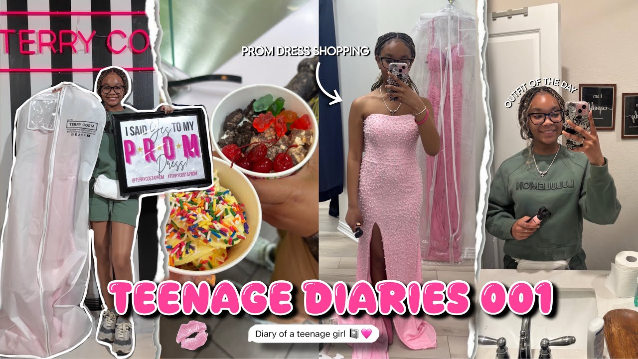 TEENAGE DIARIES 001: Prom dress shopping, girls day, etc - YouTube