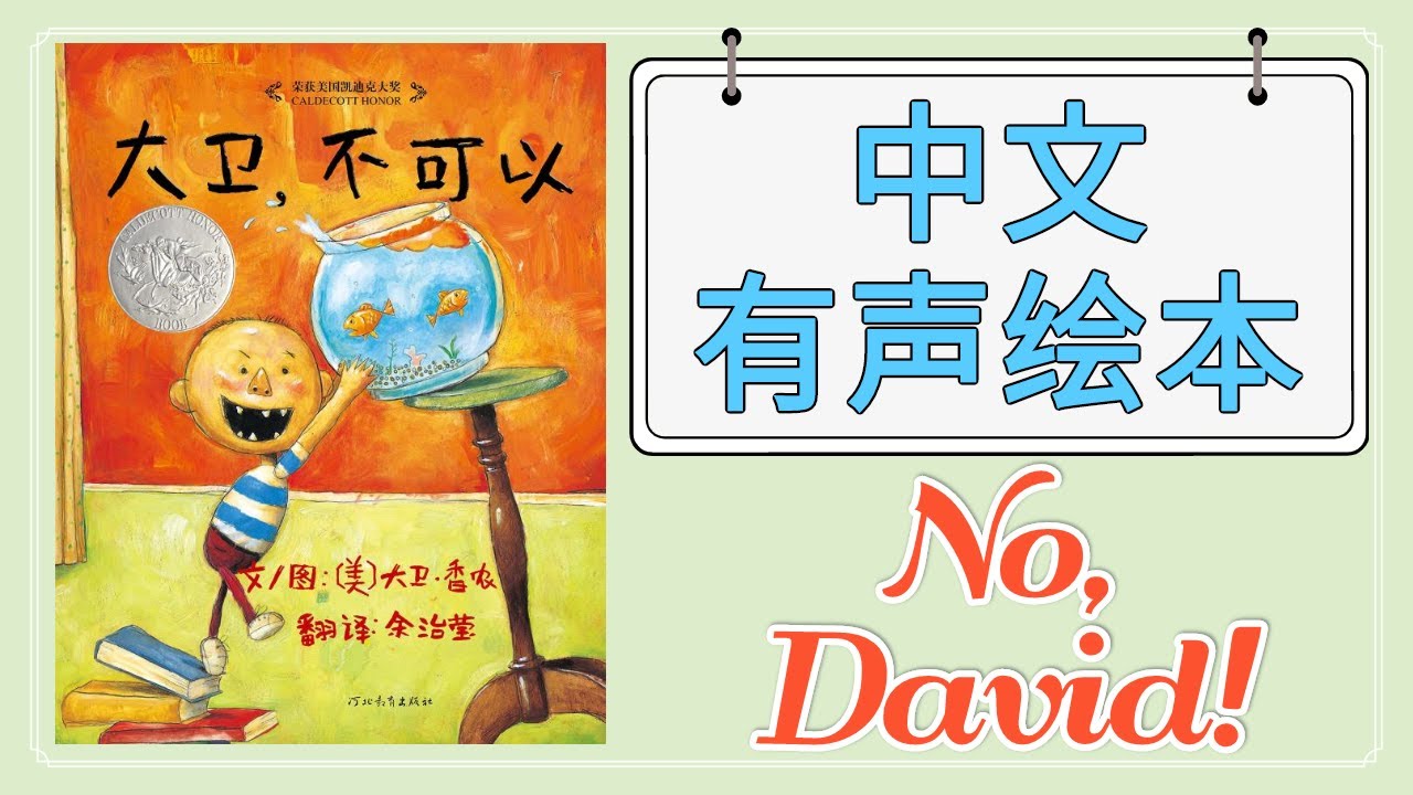 No, David! | 大卫不可以 | Read Aloud Chinese Books For Kids | 经典有声绘本 | 안돼 ...