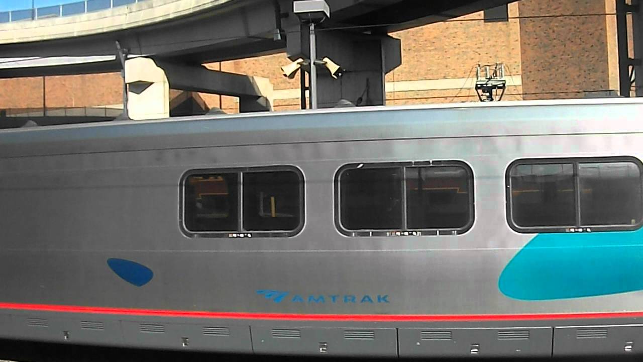 (HD) An Acela Express heads over to the yard. - YouTube