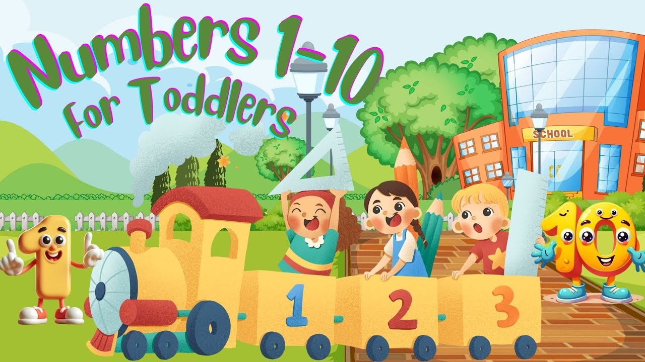 🎉 Learn Numbers 1️⃣ to 🔟 with Funny Characters and music! 😂 | Toddlers ...