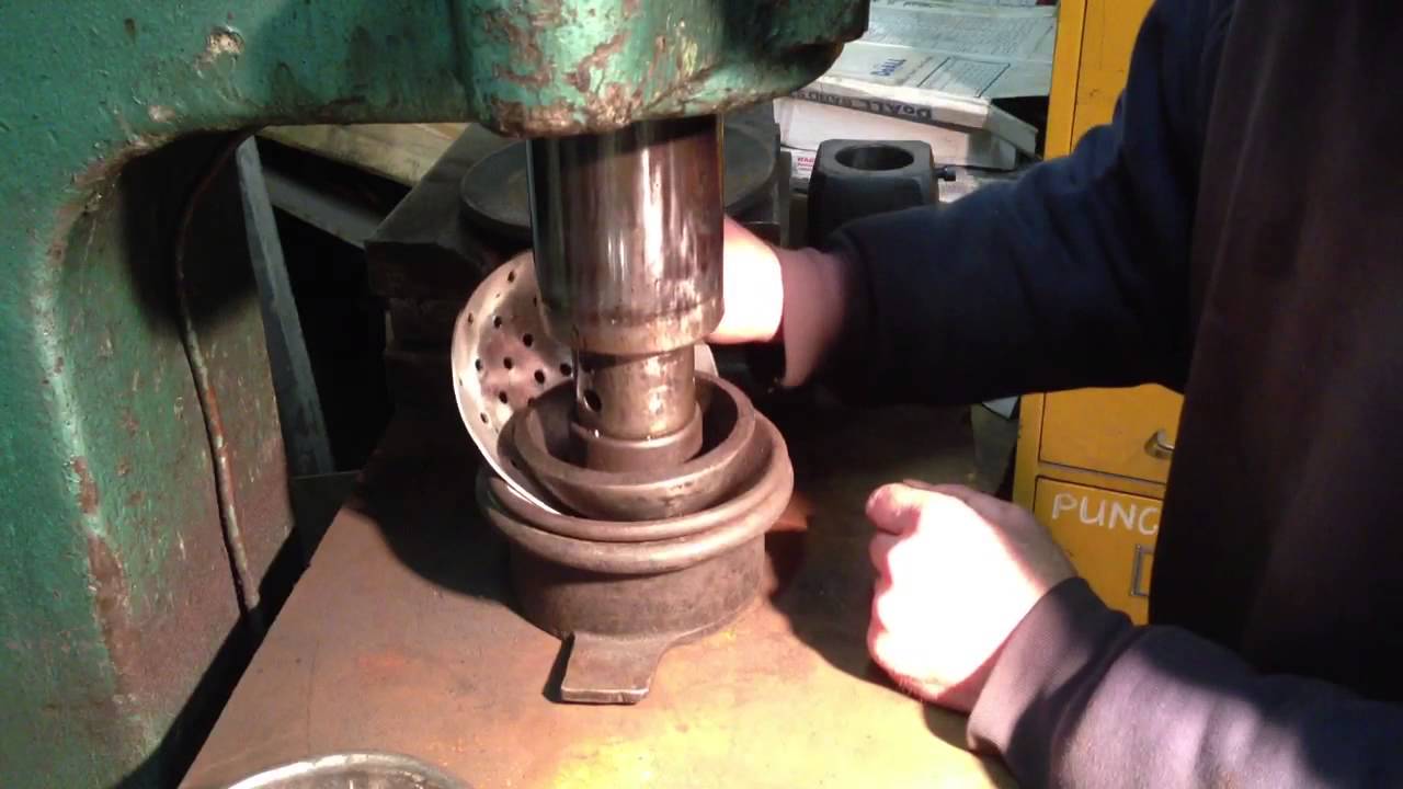 Alan Evans bowl forming press tools - YouTube