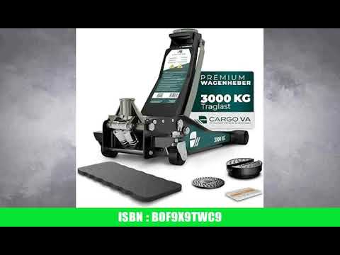 CargoVA Wagenheber 3T hydraulisch | Flacher Wagenheber mit 75-505mm HubhÃ¶he | Profi-Toolkit