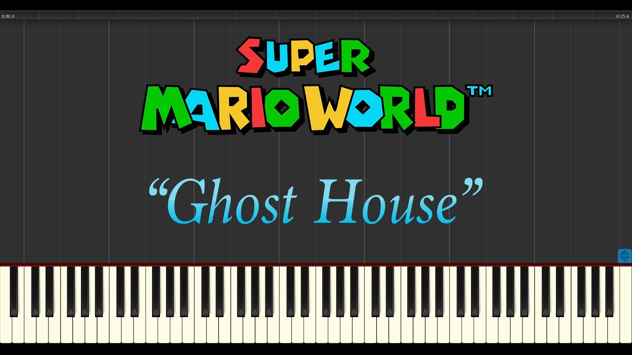 Super Mario World - Ghost House (Piano Tutorial Synthesia) - YouTube