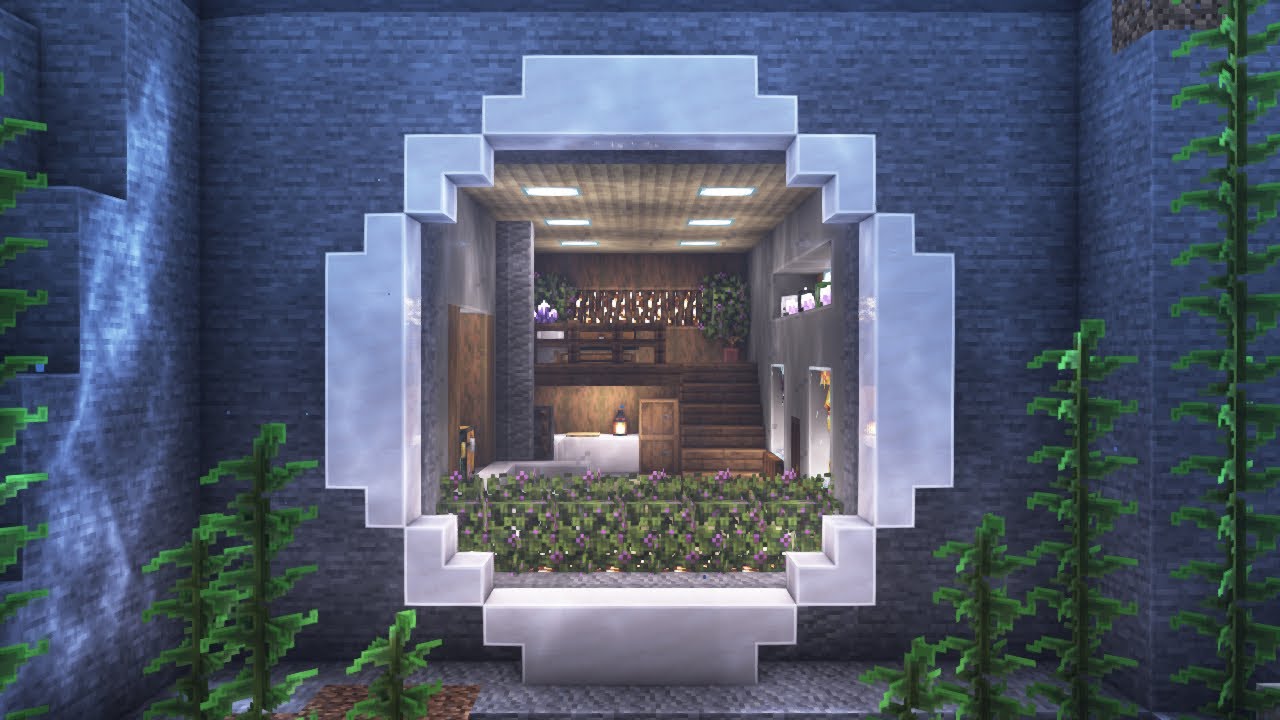 Minecraft How to Build an Underwater Mountain House - YouTube