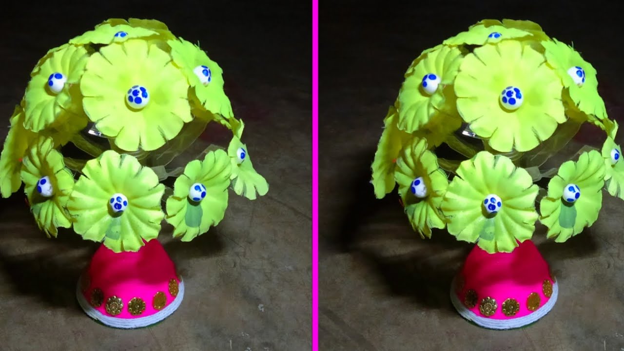 Amazing paper Flower Guldasta Making idea || Paper Craft Ideas||Plastic ...