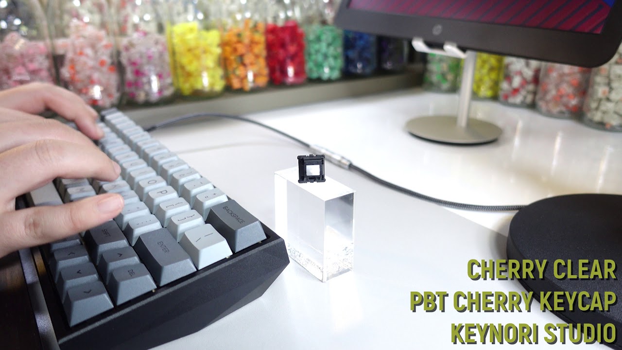 Cherry Clear Switch Typing Sounds ASMR, PBT Cherry Profile Keycap - YouTube