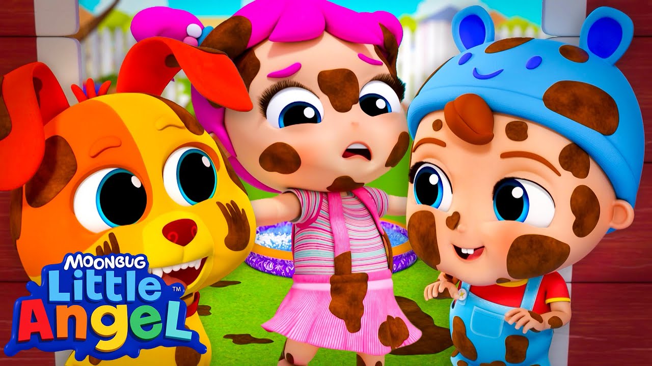 Fun in the Mud! | Nursery Rhymes for kids - Little Angel - YouTube