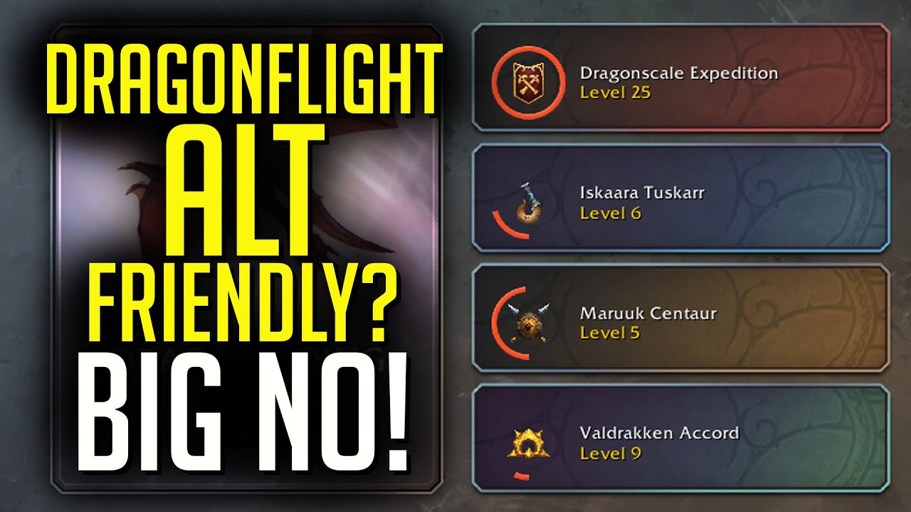 Reputation is NOT account wide in Dragonflight - YouTube