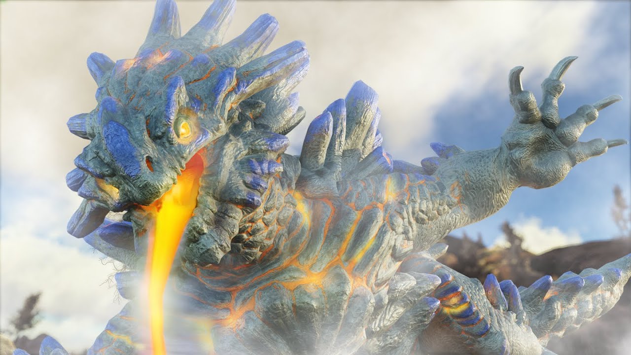 TAKING THE NEW MAGMASAUR INTO A HIDDEN LAVA CAVE | ARK VIKING SURVIVAL ...