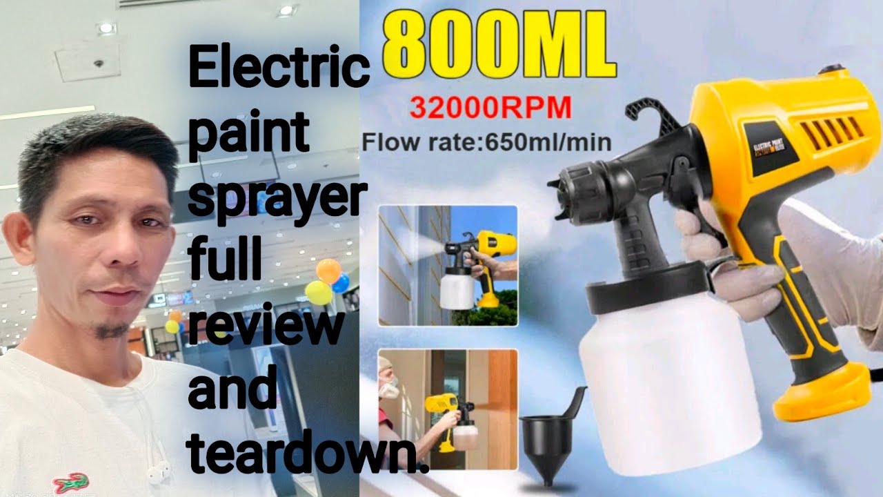 Electric paint spray review, testing and teardown. - YouTube