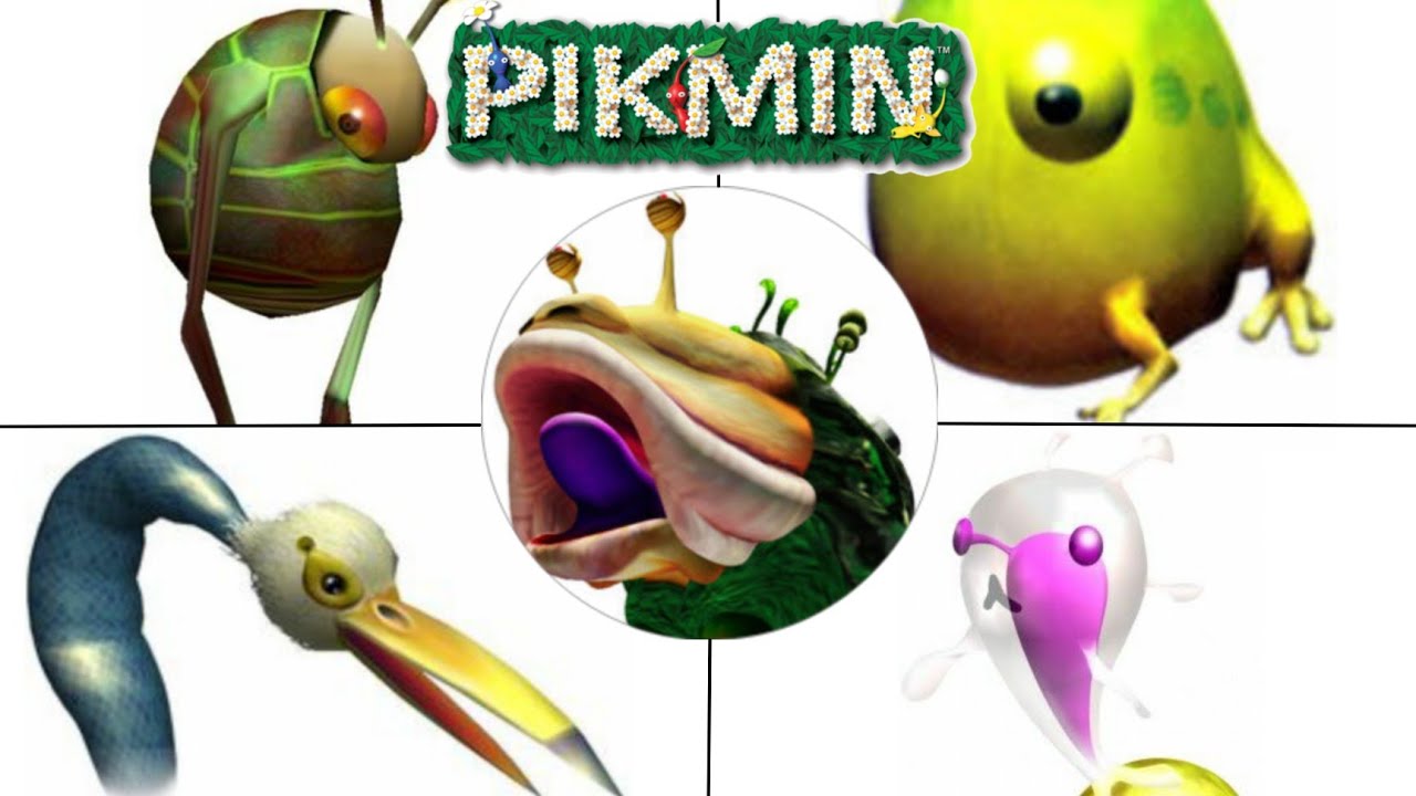 Every enemy in pikmin 1 | 1/4 of pikmin ennemies - YouTube