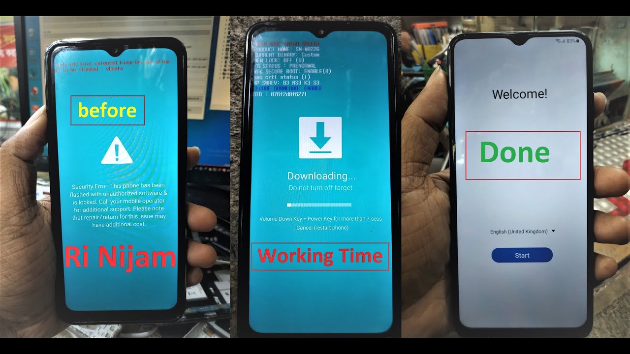 SamSung M02 (M022G) only official binaries are allowed to be flashed ...
