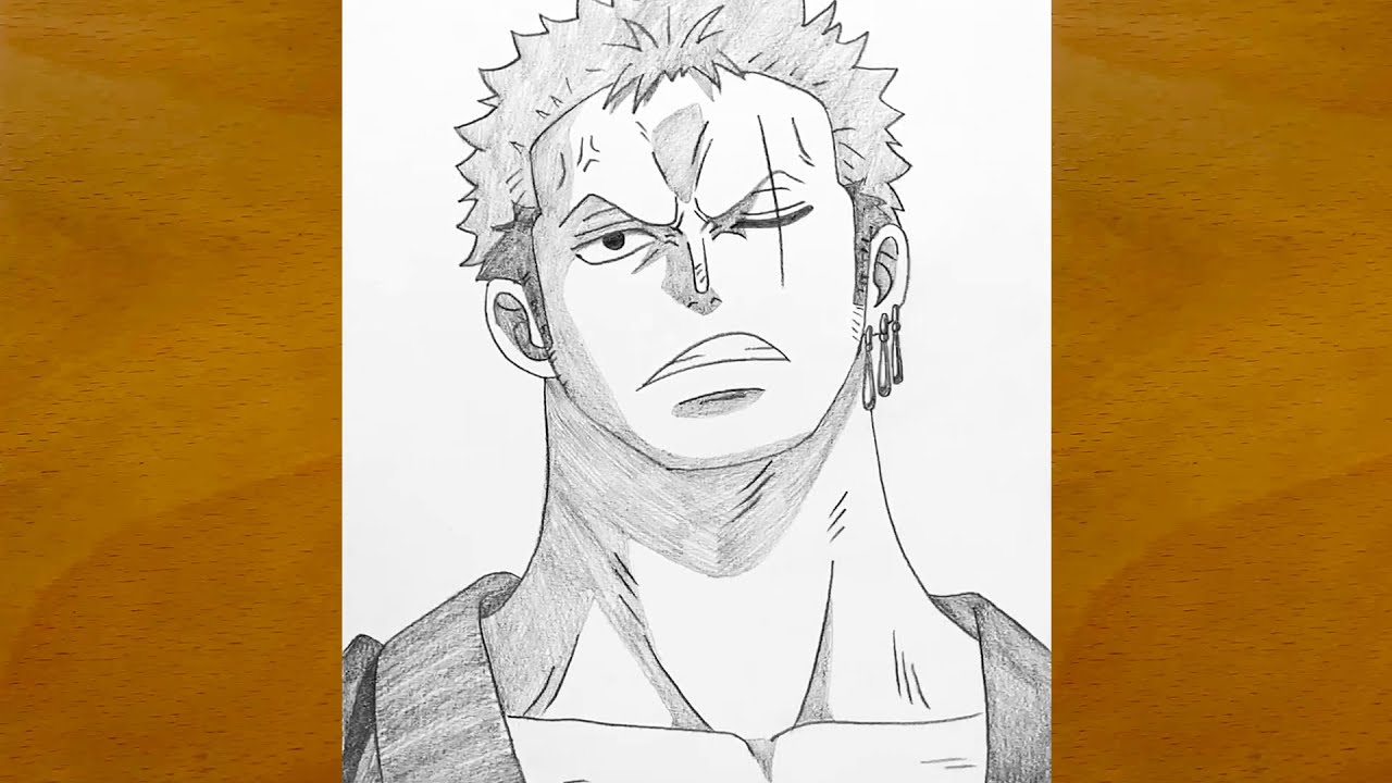 How to Draw Roronoa Zoro Step by Step || Epic One Piece Sketch - YouTube