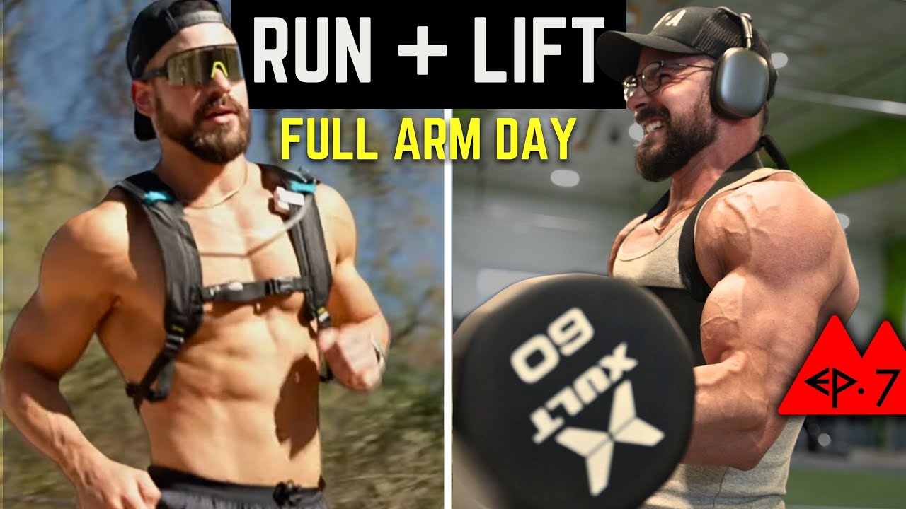 Full Hybrid Bodybuilding Training Day // Long Run + Arm Day Workout ...