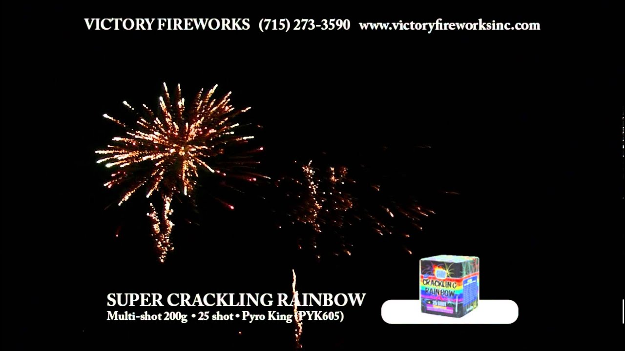 Super Crackling Rainbow - Pyro King - YouTube