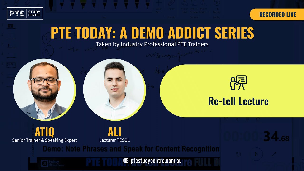 PTE Today: Re-tell Lecture - YouTube