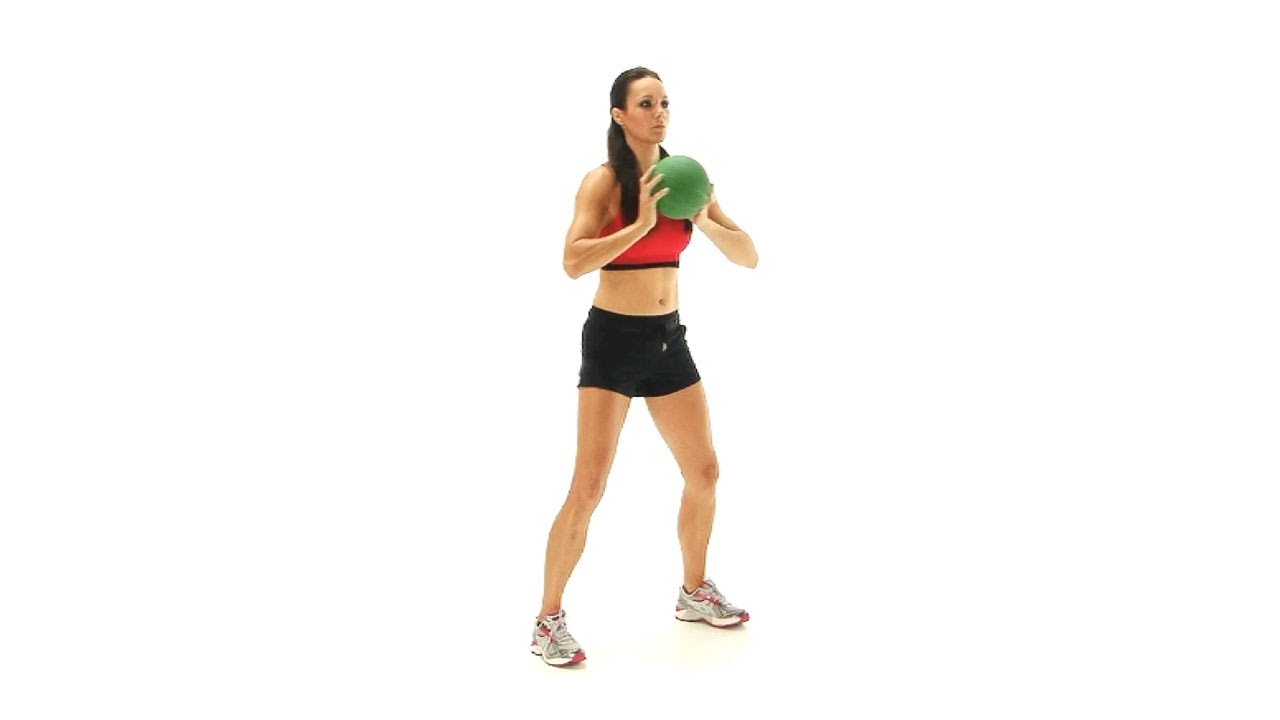 Chest pass with ball (can also be done with a partner) - YouTube