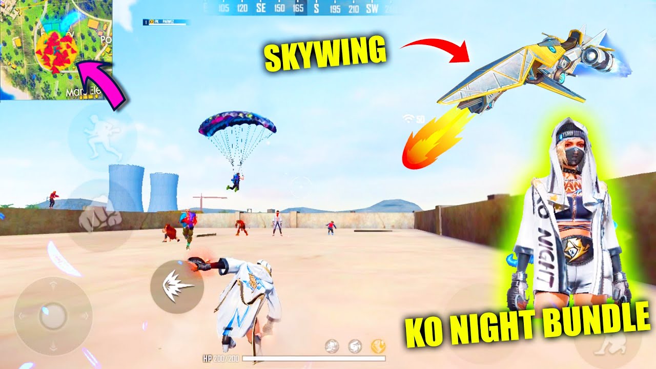 Alien Ship (Skywing) In Free Fire | Solo vs Squad With New KO Night ...