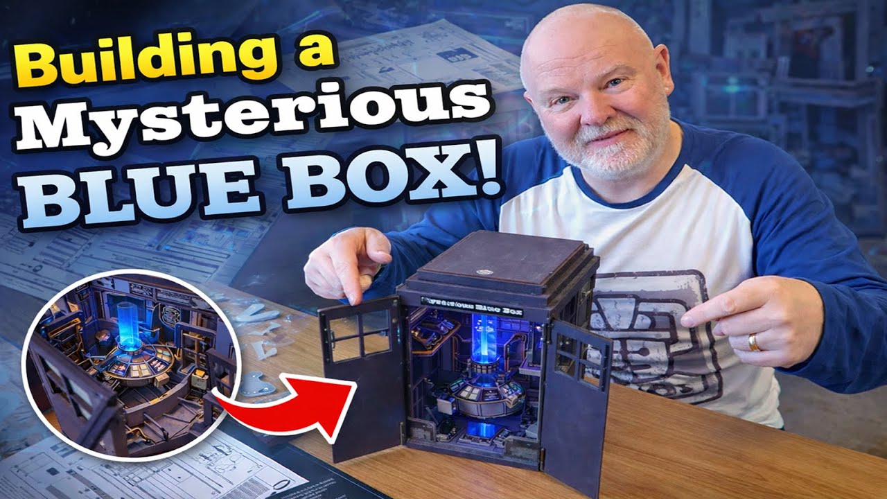 Building a Mysterious Blue Box Book Nook - YouTube
