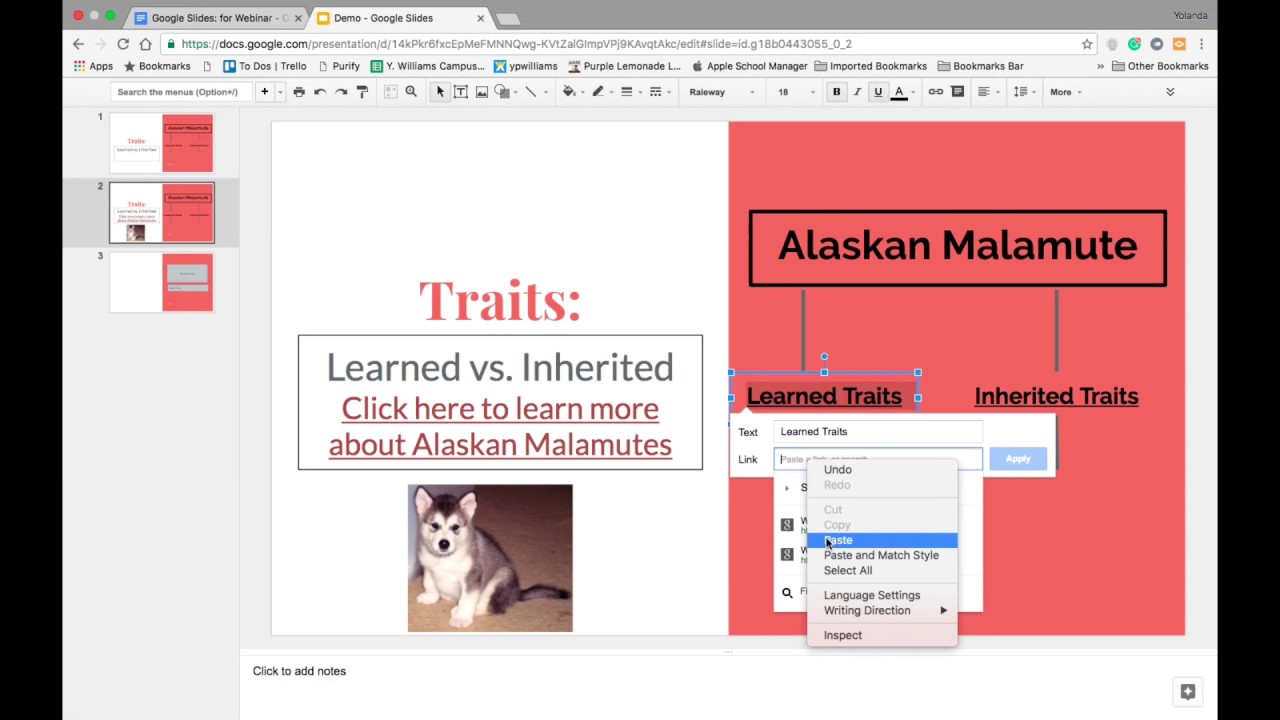 Google Slides Linking YouTube Google Slides Linking YouTube