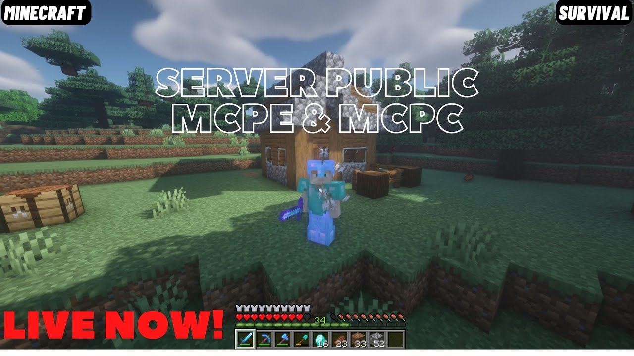 MABAR SERVER PUBLIC MINECRAFT SURVIVAL INDONESIA MCPE & MCPC! - YouTube