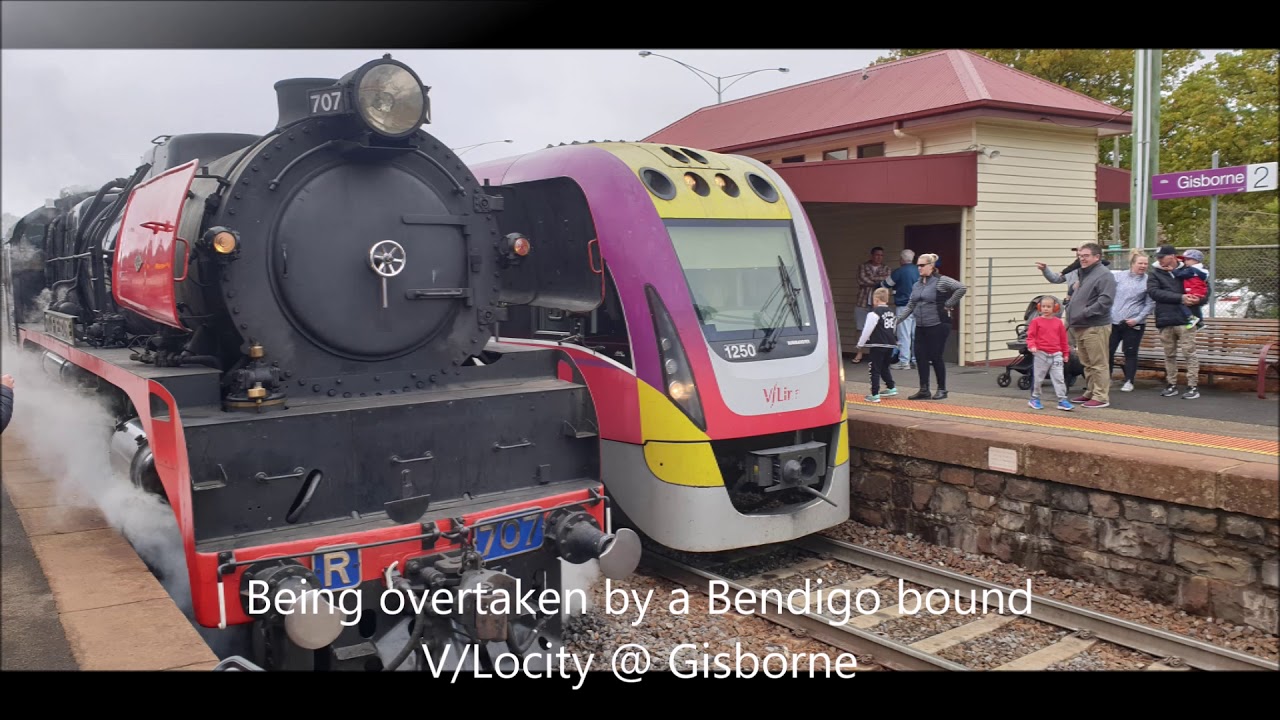 Australian Trains, Hudson Steam Locomotive R707 Operations to Bendigo ...