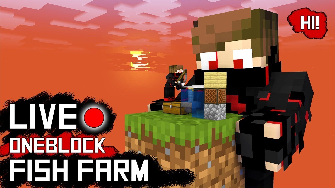 ONE BLOCK FISH FARM LIVE | MINECRAFT INDIA | - iDiabloS - YouTube