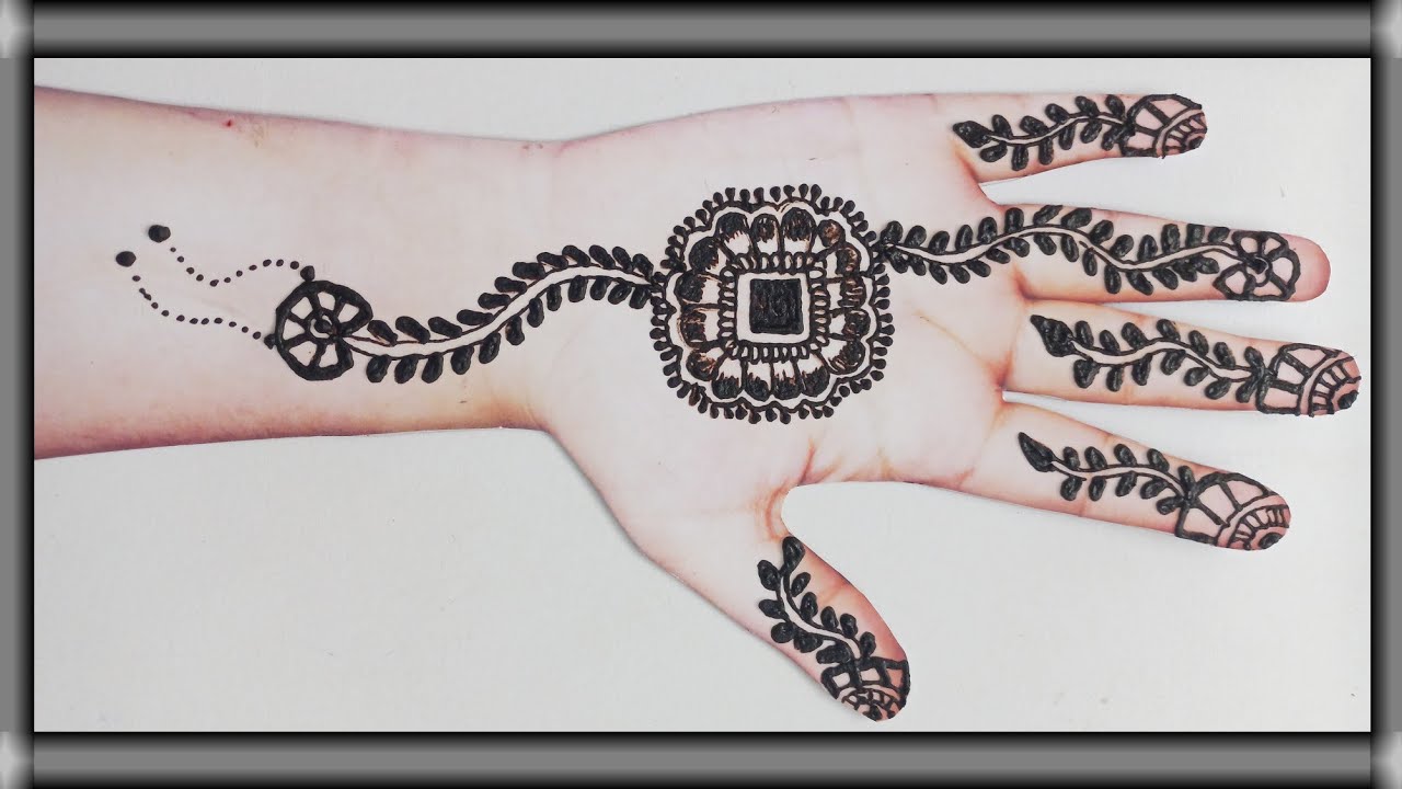 Festival Mehndi Design For Hand|Mehndi Art|How To Apply Front Hand ...