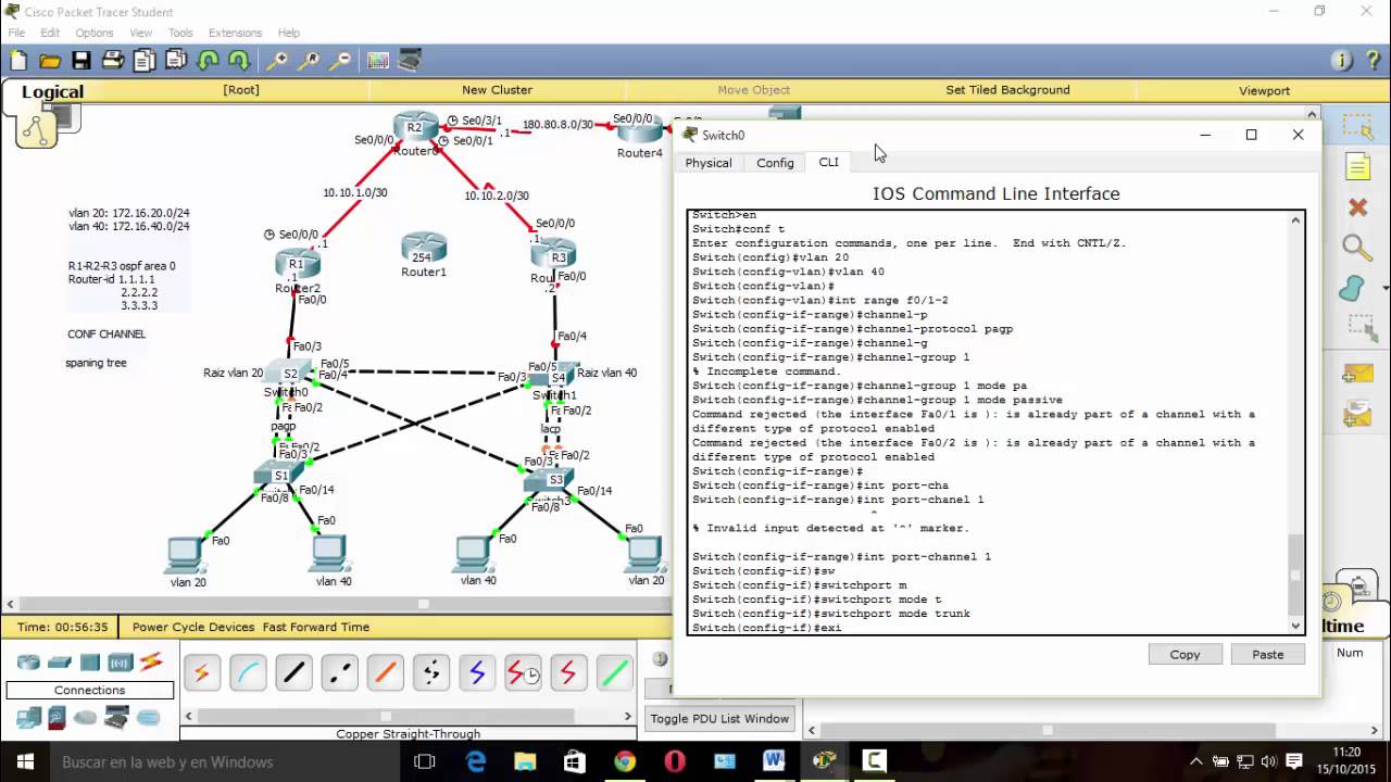 configuracion de etherchannel - YouTube