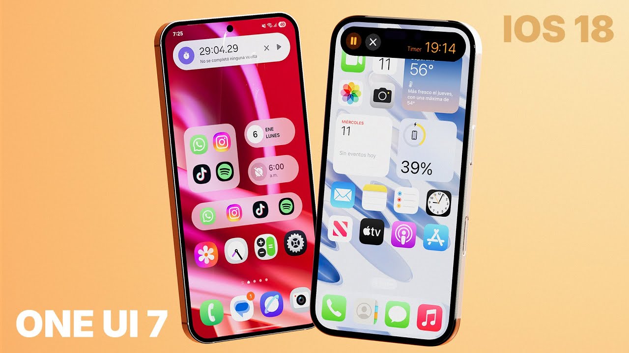 One UI 7 vs iOS 18 - ¿Quién lo hizo MEJOR? - YouTube