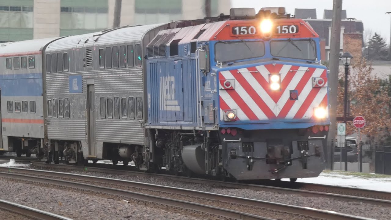 Metra Train Clip - Union Pacific West - Wheaton, IL - December 23, 2024 ...