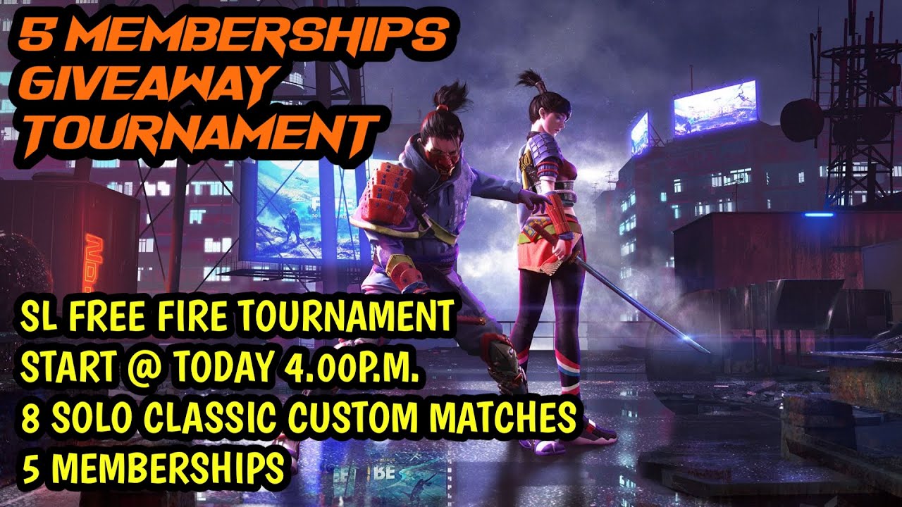 SL FF Tournament | 5 Memberships Giveaway | හැමෝම සෙට් වෙන්න - YouTube