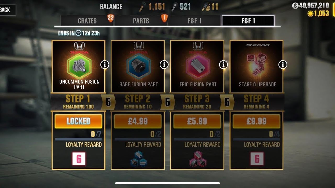 CSR Racing 2 | Fast & Furious | F&F 1 Special Create Drop Rate Testing ...