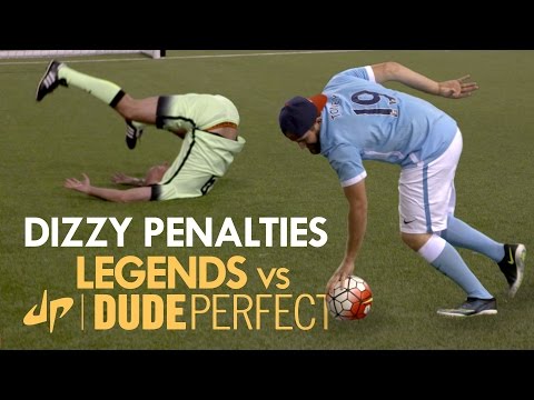 DIZZY PENALTIES | Manchester City Legends v Dude Perfect