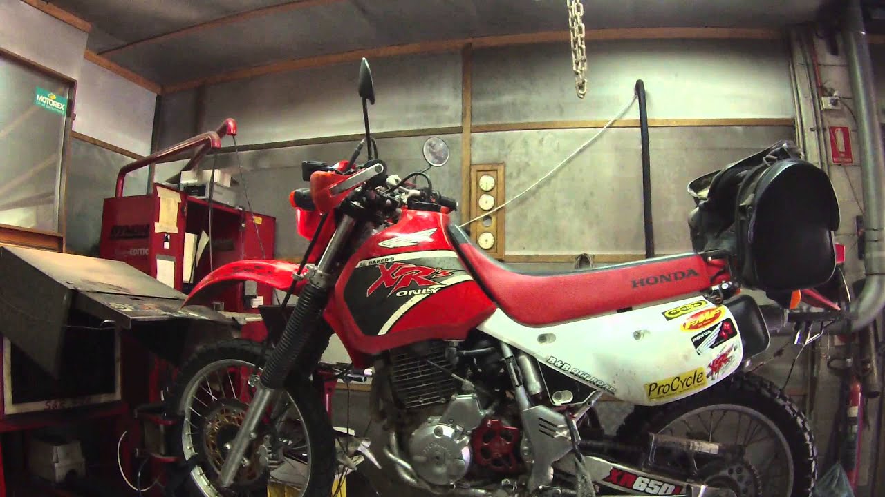 HONDA XR650 DYNO TUNE S&R PRO JAMIE BEZZINA - YouTube