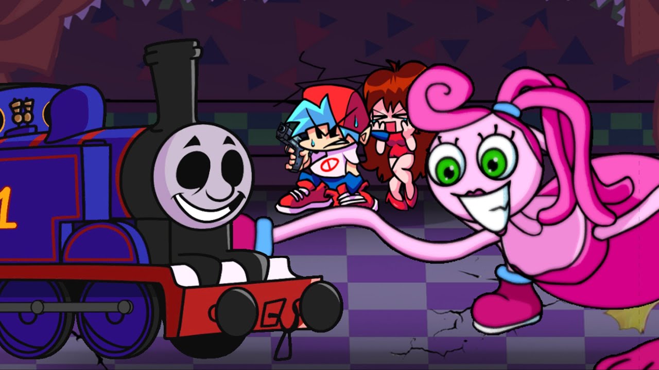 Thomas' Railway Showdown vs Mommy Long Leg (FNF Mod) - YouTube
