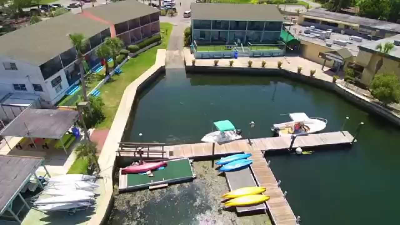 Swimming With The Manatees Aerial View - YouTube