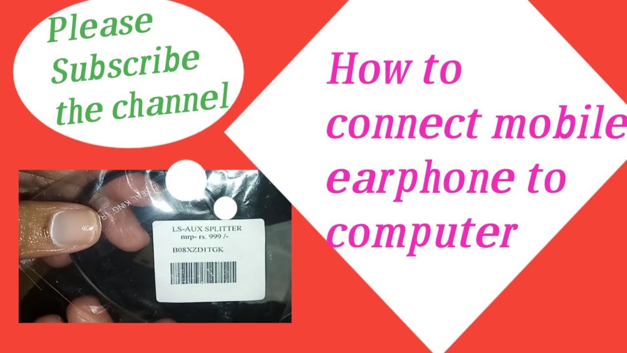 how to connect earphone to computer - YouTube