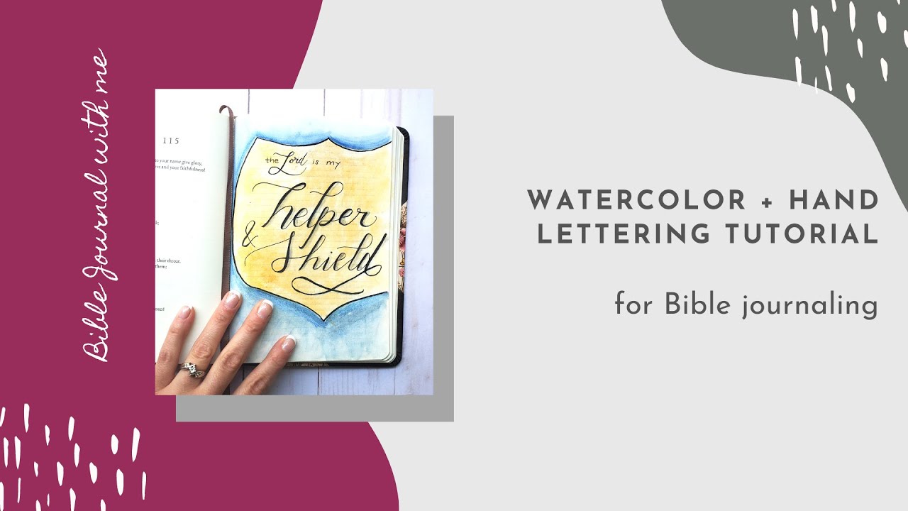Bible Journal with Me - Watercolor and Hand Lettering Tutorial - YouTube