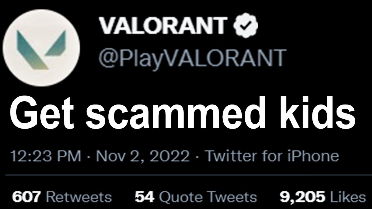 Valorant has an unsolved problem... (Stop the Scam) - YouTube